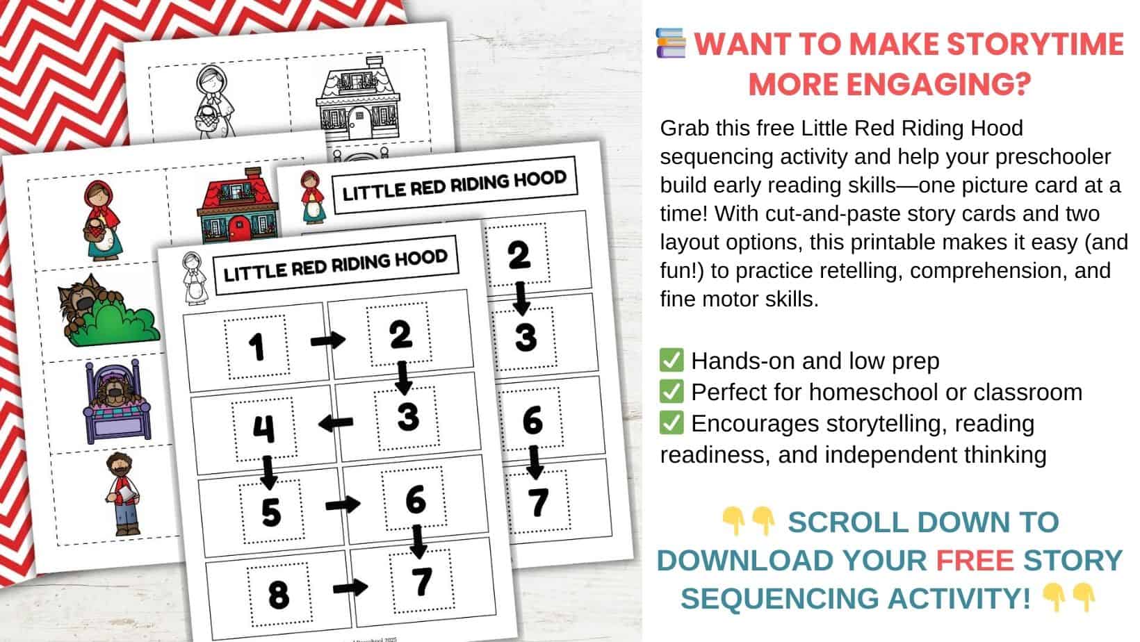Little Red Riding Hood Story Sequencing Printable