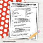 Back to School Preschool Checklist for Parents