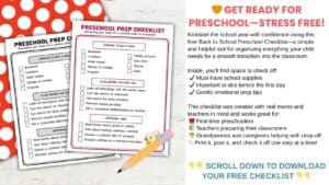 Back to School Preschool Checklist for Parents
