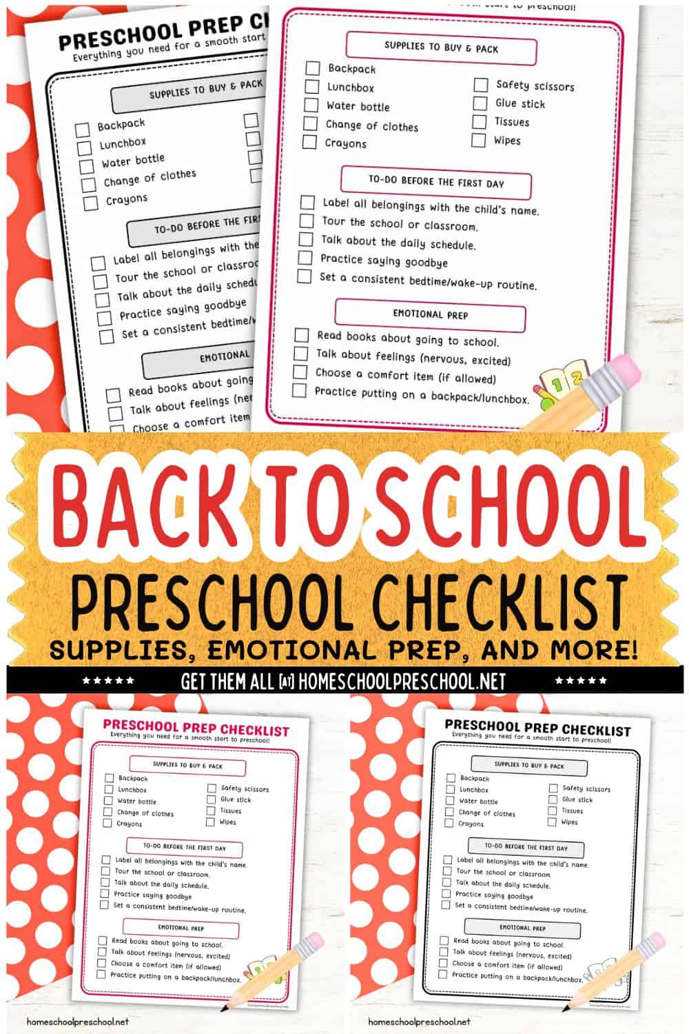 Back to School Preschool Checklist for Parents
