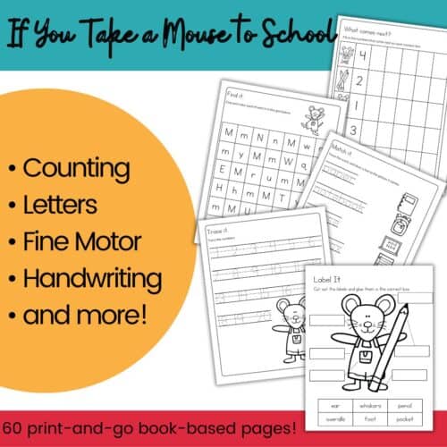 Free If You Take a Mouse to School Coloring Pages
