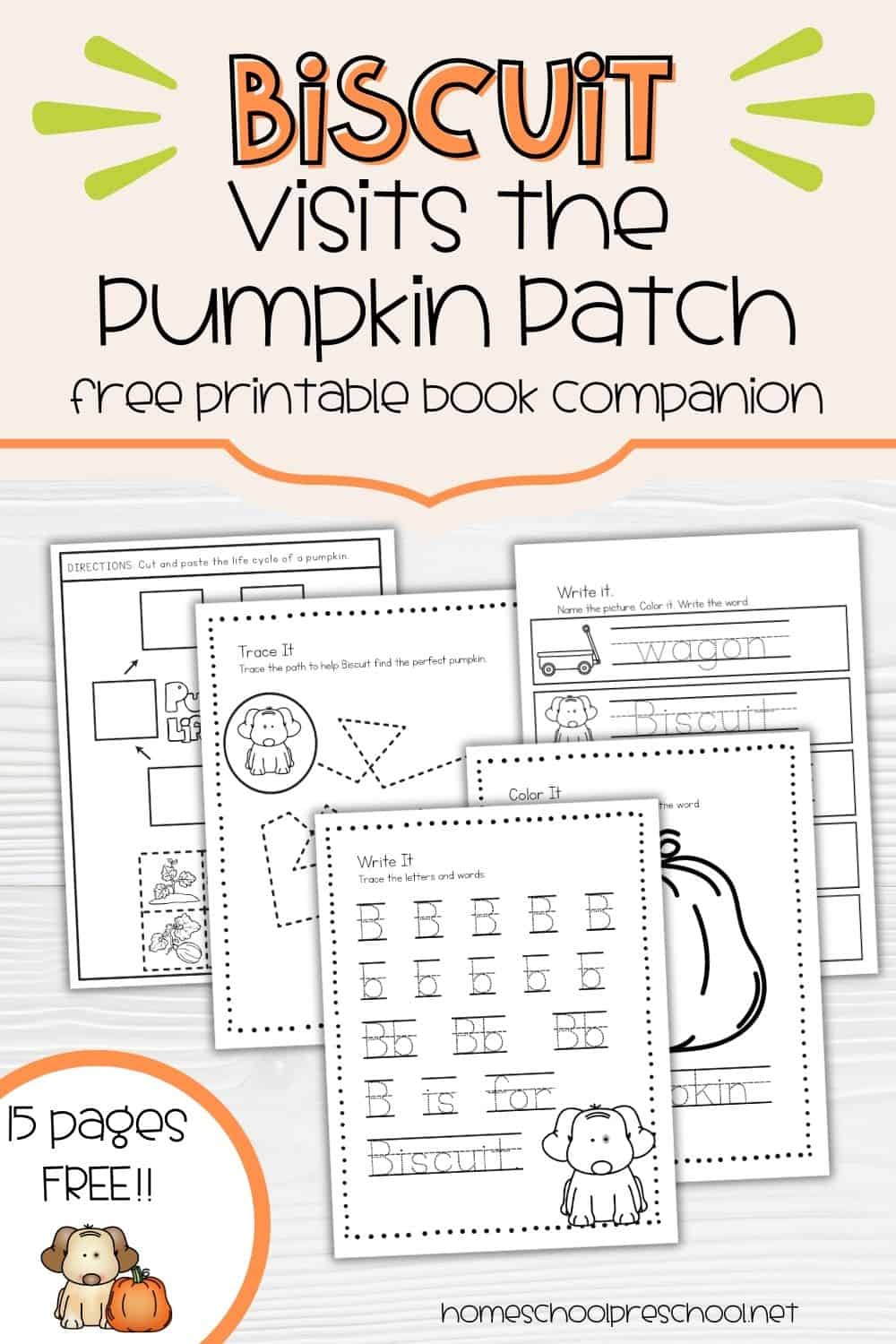 Biscuit Visits the Pumpkin Patch Free Printable Pack