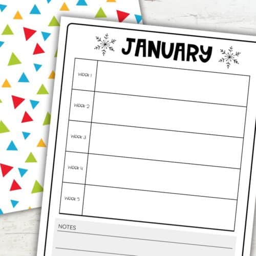 Monthly Preschool Themes + Free Printable Planner