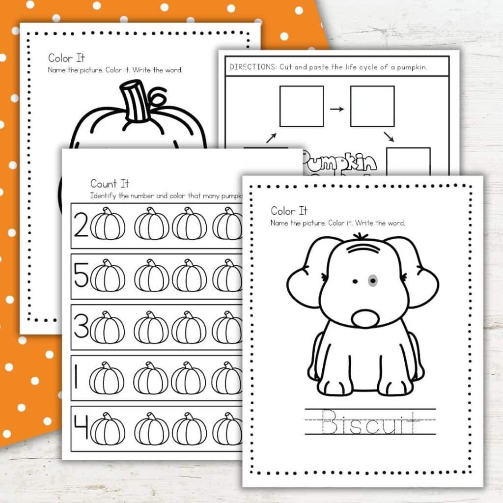 Biscuit Visits the Pumpkin Patch Free Printable Pack