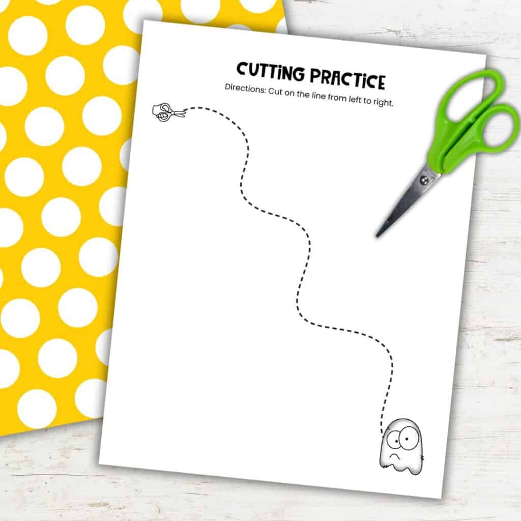 Free Halloween Scissor Skills Worksheets for Preschool