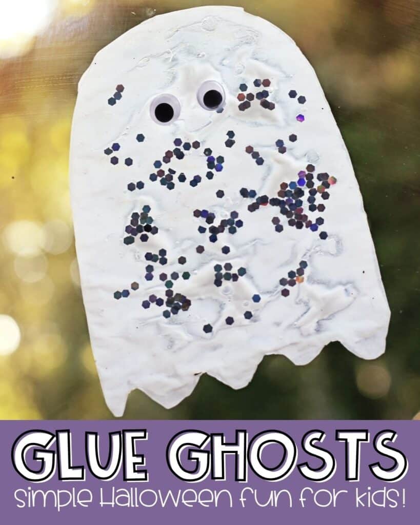 Halloween Glue Ghosts | Easy No-Prep Craft for Preschoolers