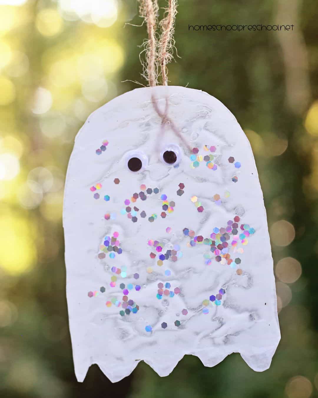 Halloween Glue Ghosts | Easy No-Prep Craft for Preschoolers