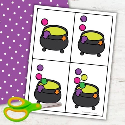 Free Witches Brew Counting Activity for Preschoolers