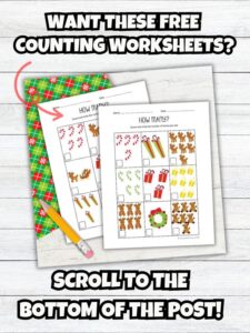 Reindeer Counting Worksheet for Preschoolers | Holiday Math Fun