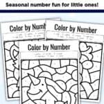 Free Printable Arctic Animals Color by Number Worksheets
