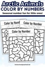 Free Printable Arctic Animals Color by Number Worksheets