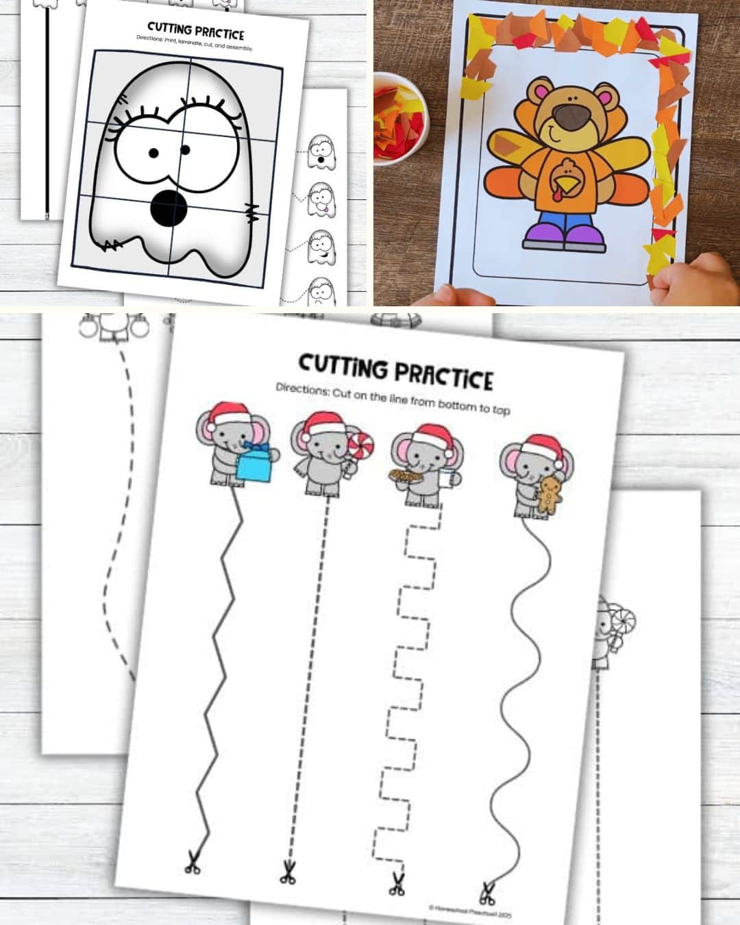Preschool Cutting Pages for Scissor Skills Practice