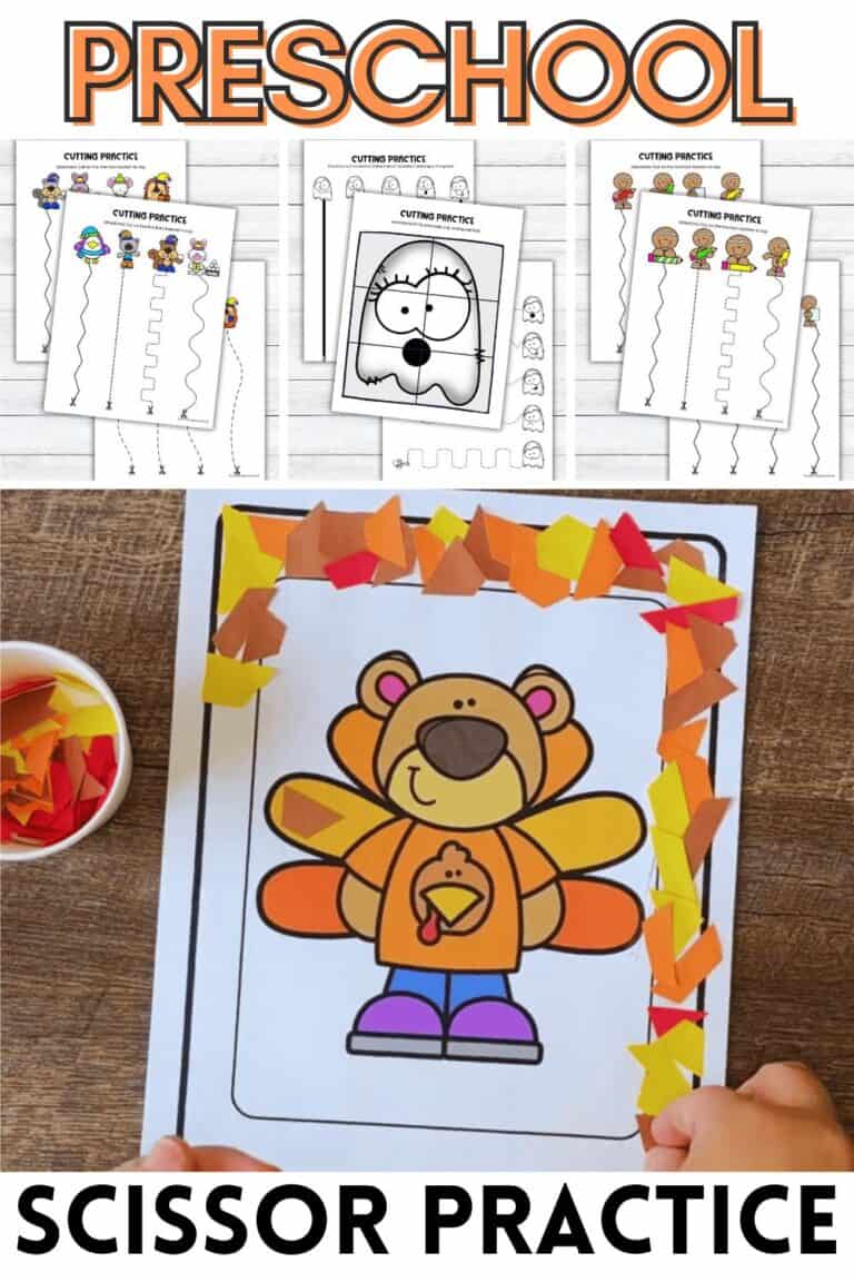 Preschool Cutting Pages for Scissor Skills Practice