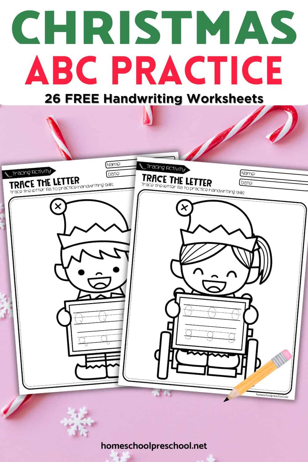 Christmas ABC Writing Practice for the Holidays