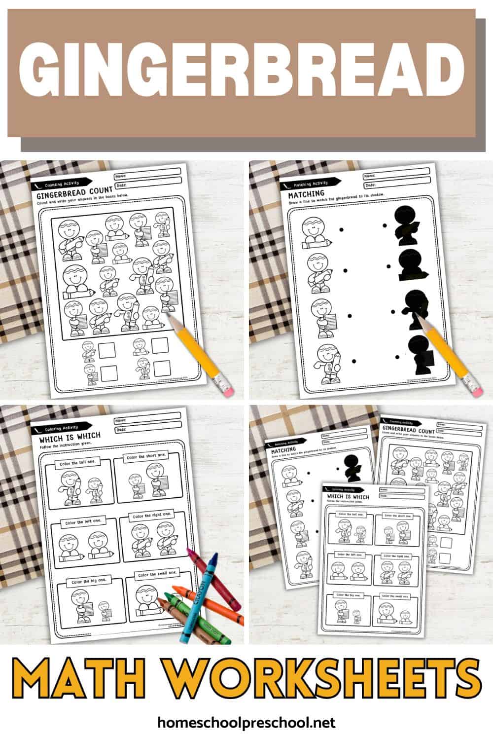 Gingerbread Worksheets for Preschool: Printable Holiday Activities