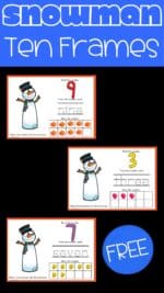 Snowman Printable Ten Frames - Homeschool Preschool