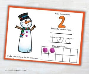 Snowman Printable Ten Frames - Homeschool Preschool