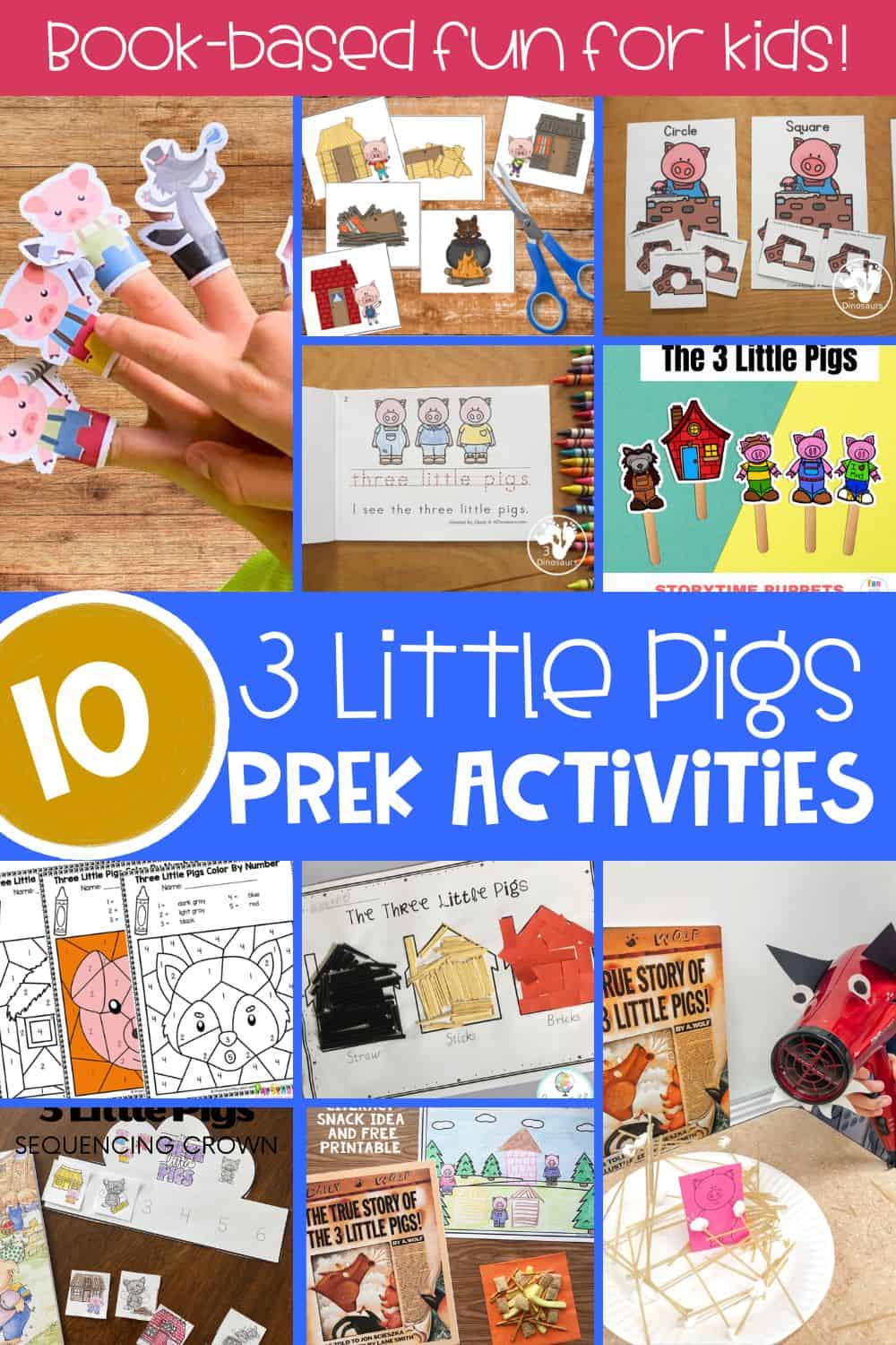 Fun Three Little Pigs Preschool Activities and Printables