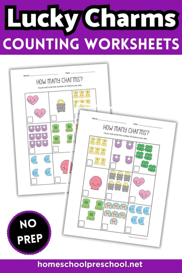Lucky Charms Counting Worksheets