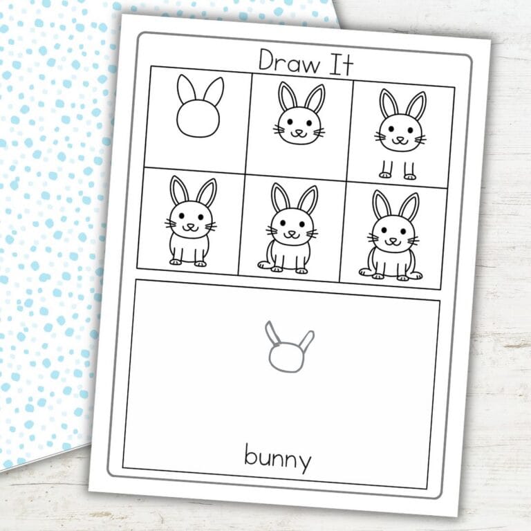 How to Draw a Bunny for Preschoolers (Easy Step-by-Step)