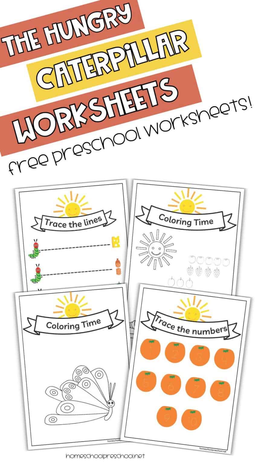 The Hungry Caterpillar Worksheets for Preschool