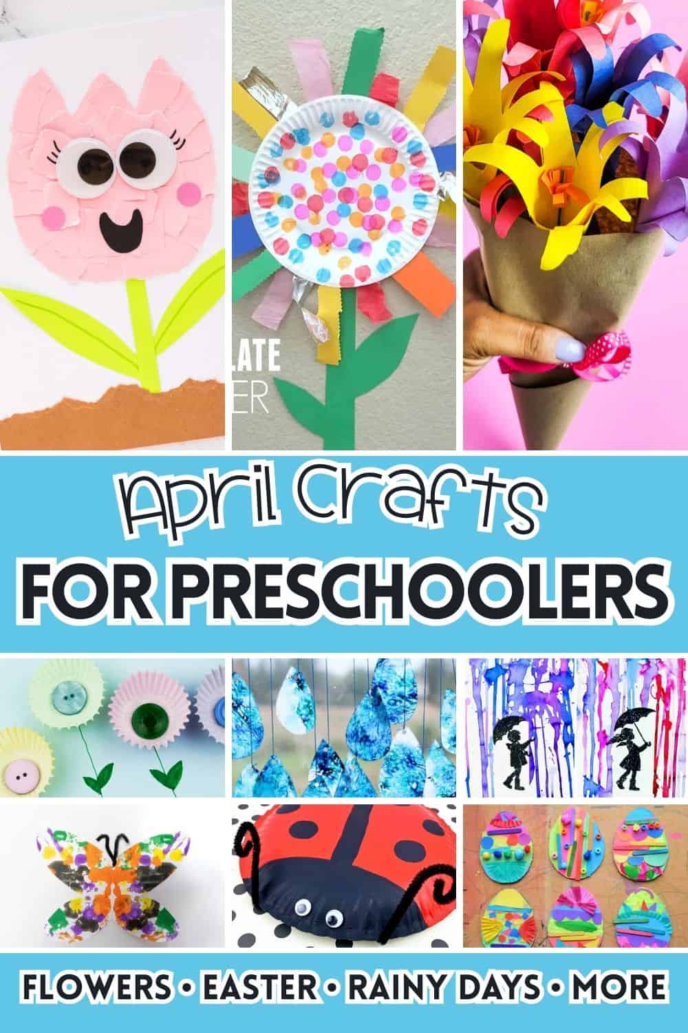 April Crafts for Preschoolers (25+ Easy Ideas for Spring)
