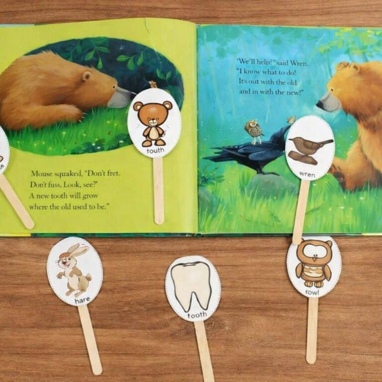 Printable Bear's Loose Tooth Book Activities for Preschool