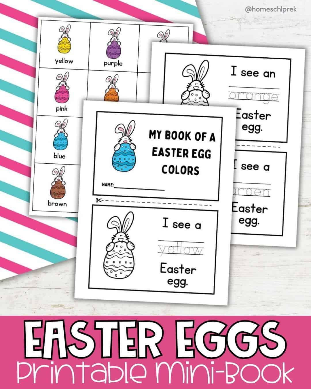 Easter Egg Colors Book for Preschoolers - Free Printable