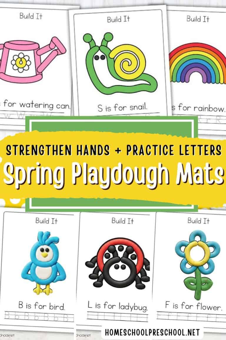 Spring Playdough Mats for Preschool | Free Printables