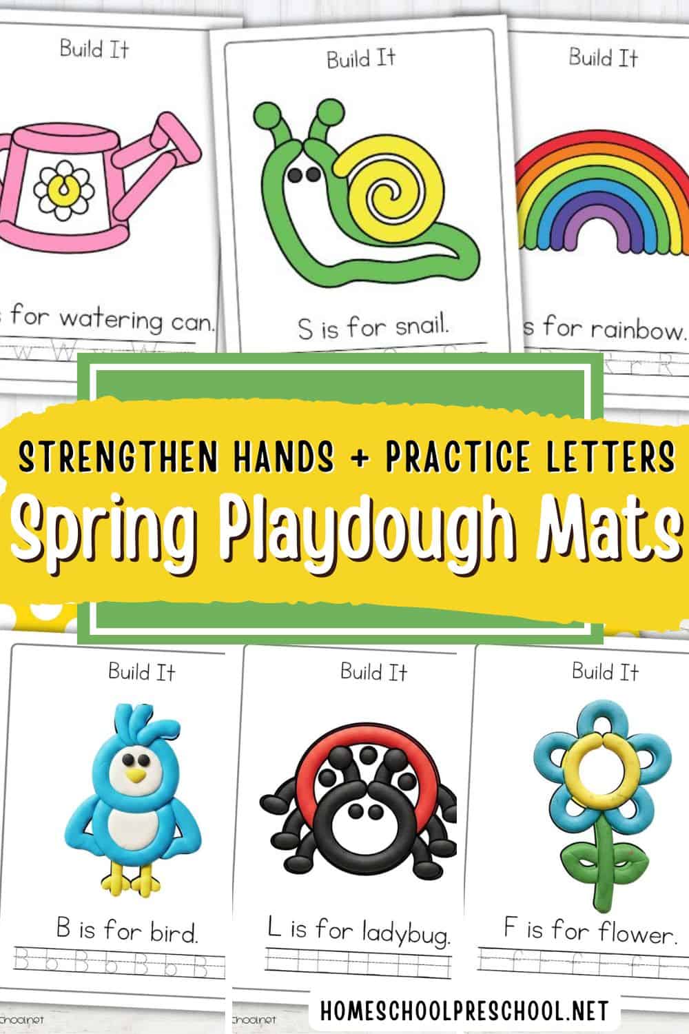 Spring Playdough Mats for Preschool | Free Printables