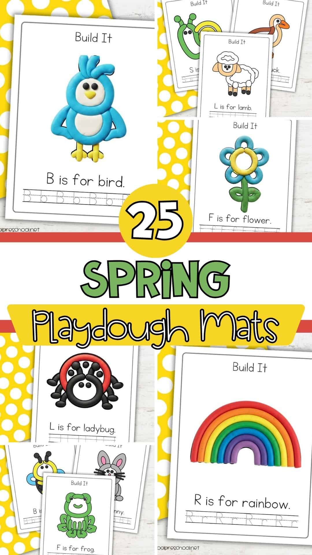 Spring Playdough Mats for Preschool | Free Printables