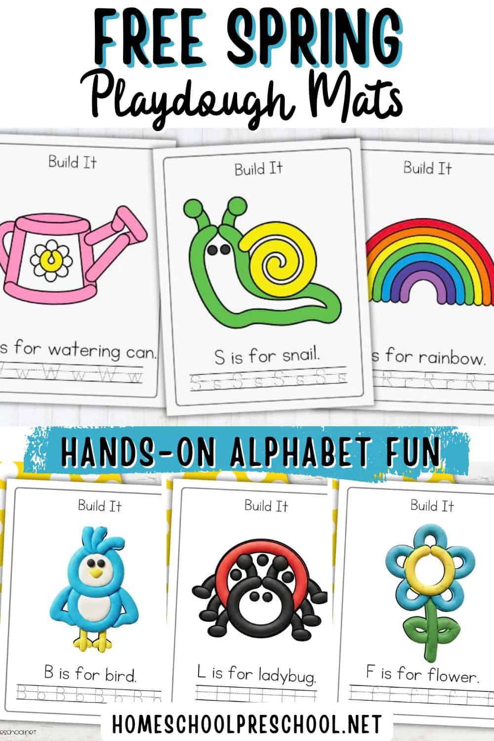 Spring Playdough Mats for Preschool | Free Printables