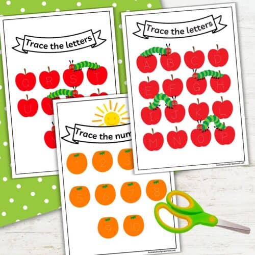 The Hungry Caterpillar Worksheets for Preschool