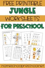 Jungle Animal Preschool Printable Pack for Early Learning