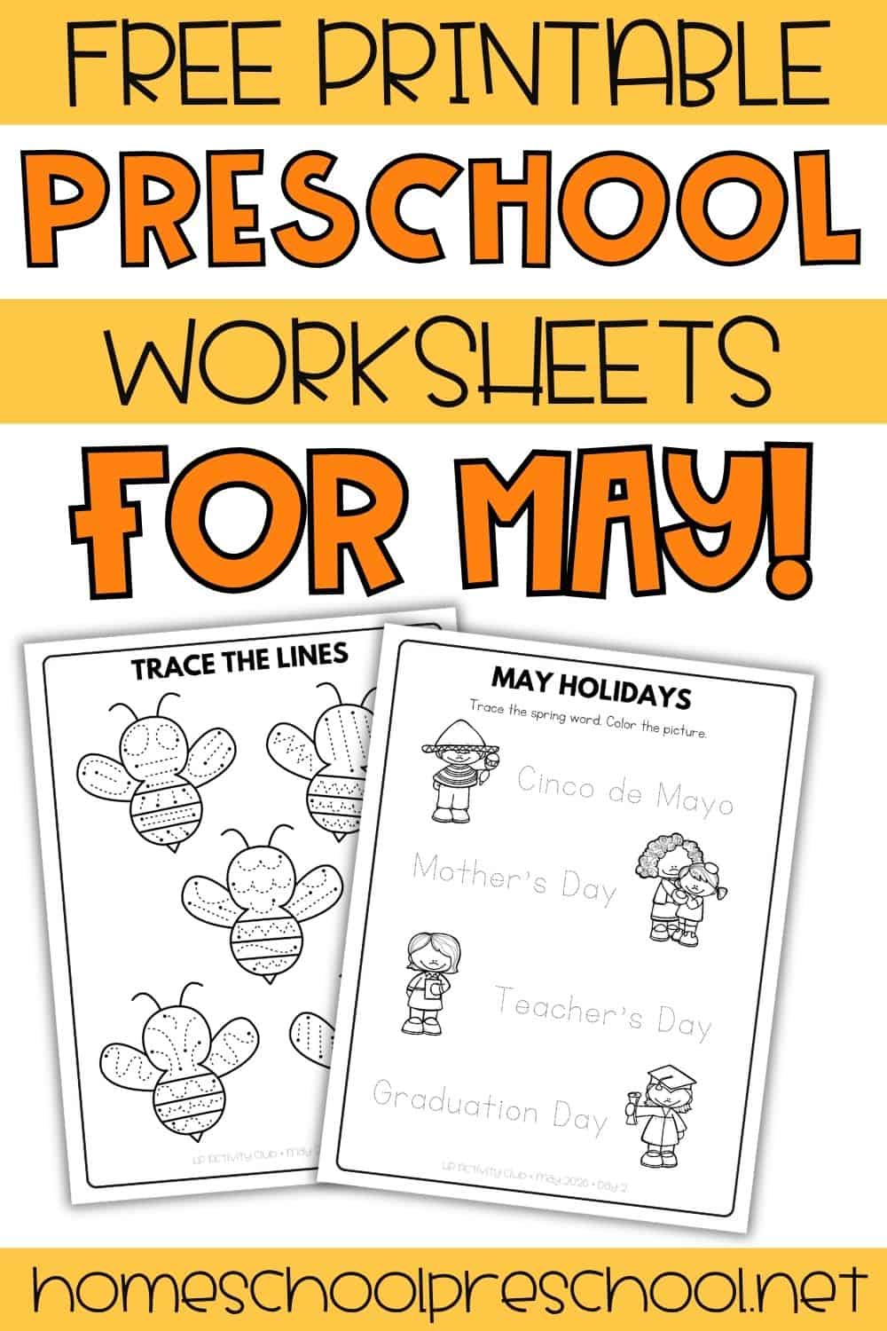 Free May Preschool Printables for Ages 3–5 (Fun & Easy Activities)