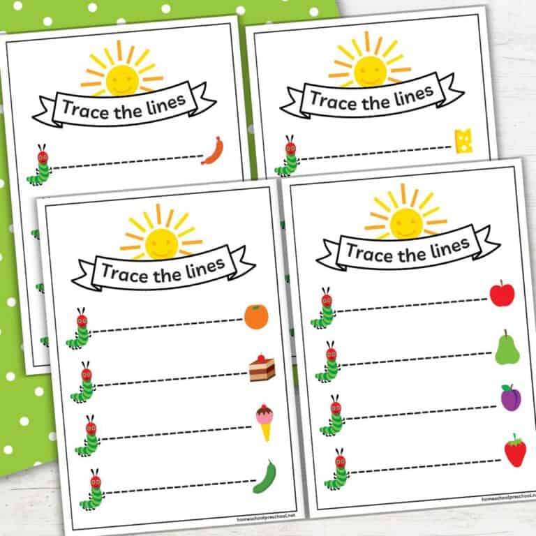 The Hungry Caterpillar Worksheets for Preschool