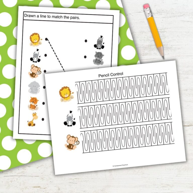Jungle Animal Preschool Printable Pack for Early Learning