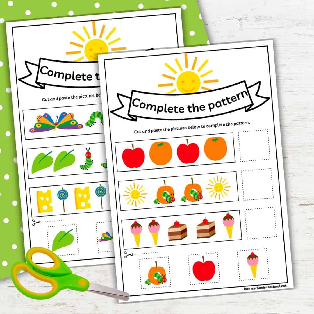 The Hungry Caterpillar Worksheets for Preschool