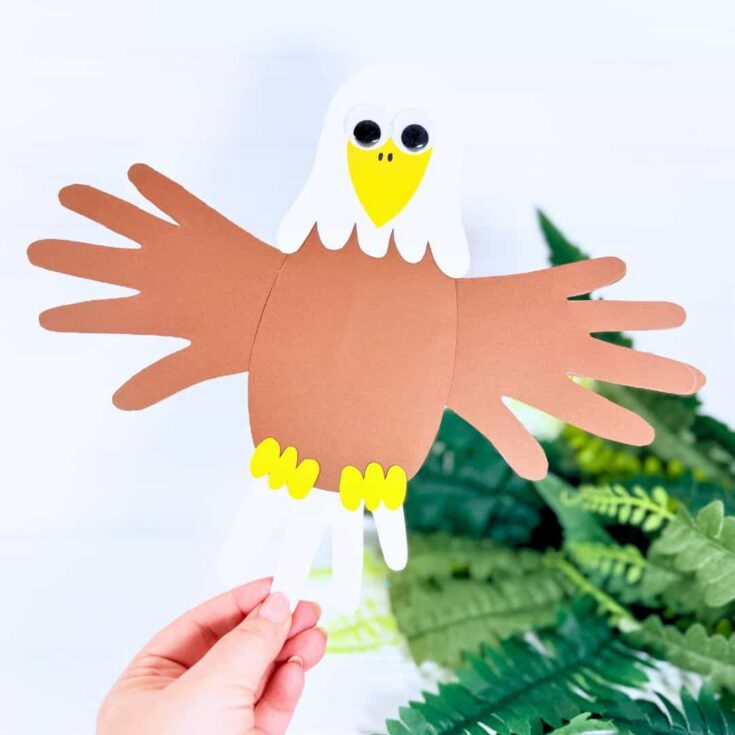 Handprint Bald Eagle Craft for Preschoolers