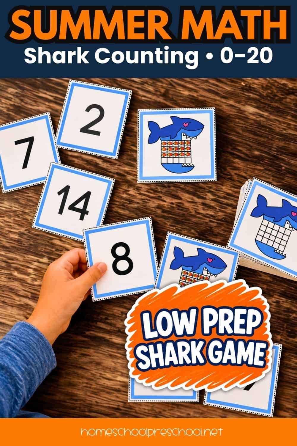 Shark Counting Game for Preschoolers | Printable Numbers 0-20